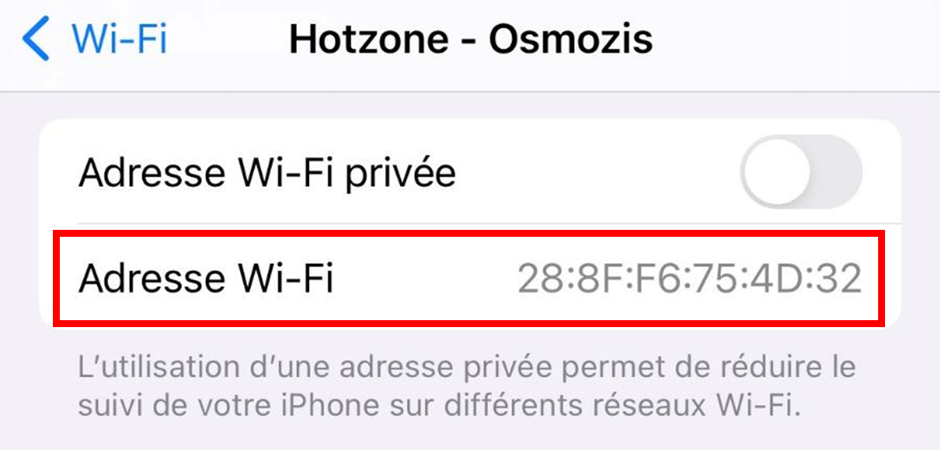 How to find the Wifi (MAC) address of my device